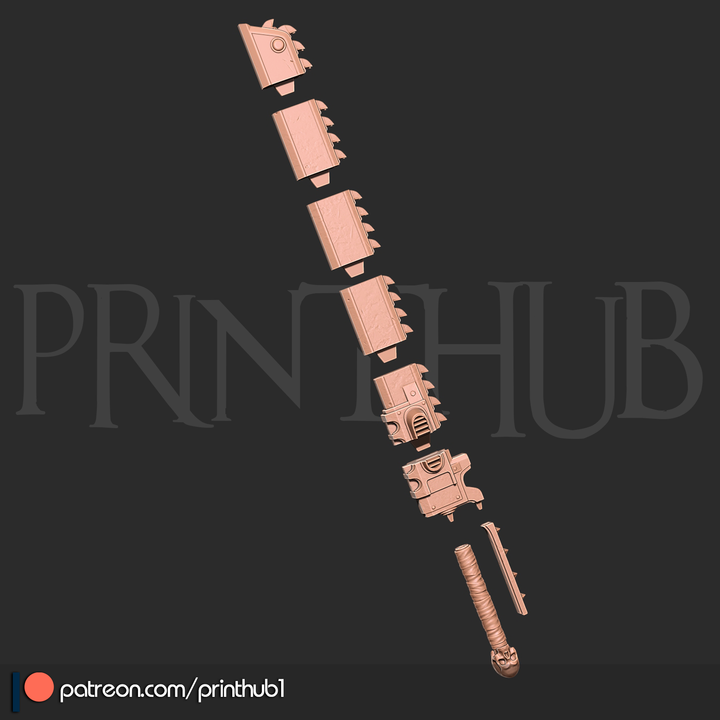 3D Printable Chainsword Cosplay Prop – Full-Scale 3D Printable Weapon ...