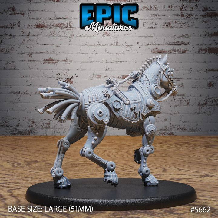 3D Printable Horse Construct Set / Steam Steed Robot / Steampunk Knight ...