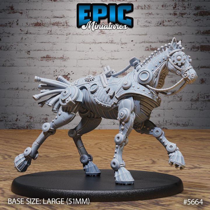 3D Printable Horse Construct Set / Steam Steed Robot / Steampunk Knight ...