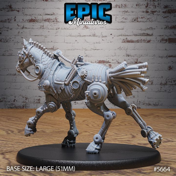 3D Printable Horse Construct Set / Steam Steed Robot / Steampunk Knight ...