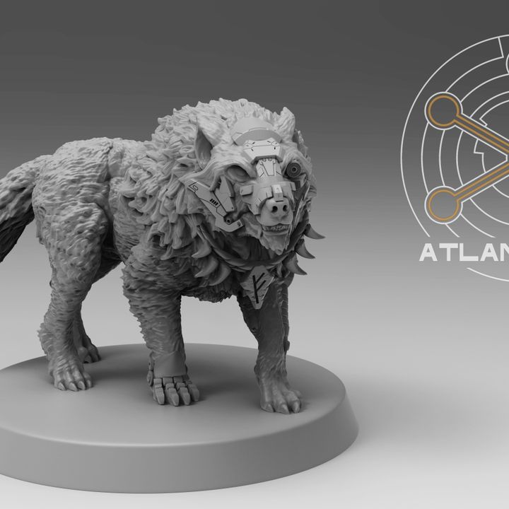 3D Printable Asgardian Hunting Wolf by Atlan Forge