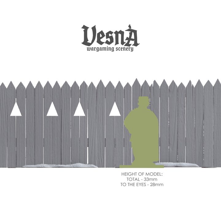 3D Printable MEDIEVAL CAMP FENCE by VESNA SCULPTS