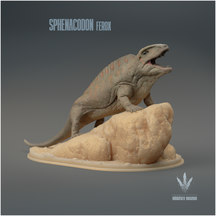 3D Printable Sphenacodon ferox : Roar by Miniature Museum