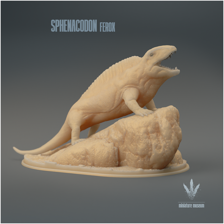 3D Printable Sphenacodon ferox : Roar by Miniature Museum