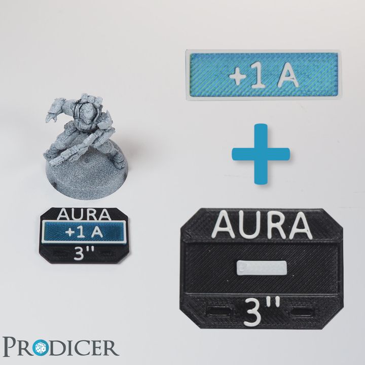 3D Printable Debuff and Buff Token Set (84x) with Aura markers and ...