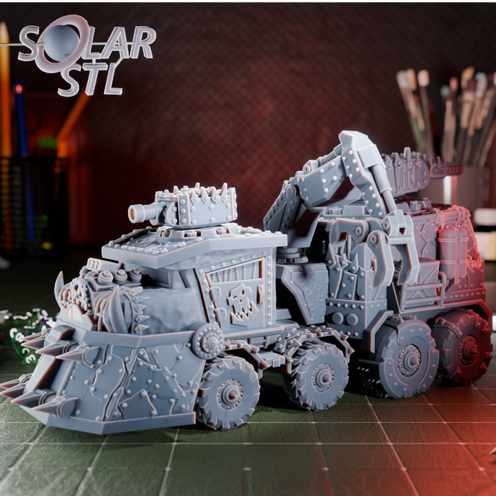3D Printable War Wagon by SolarSTL