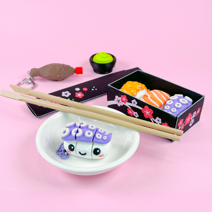 3D Printable Cute Flexi Sushi Nigiri Octopus 🐙 , Fun Keychain Toy, 🍣 ...