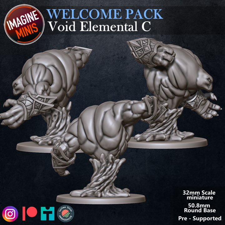 3D Printable WP - Void Elemental C by Imagine Minis