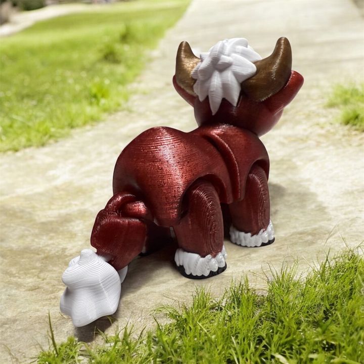 3D Printable Highland Cow - Community Choice Model by Rebel Alicorn Designs