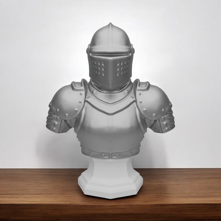 3D Printable Obsidian Knight Bust by MysticMesh3D
