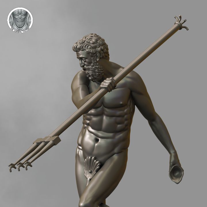 3D Printable Neptune (Poseidon) of Gdansk Statue Replica by TheSurrealFactory