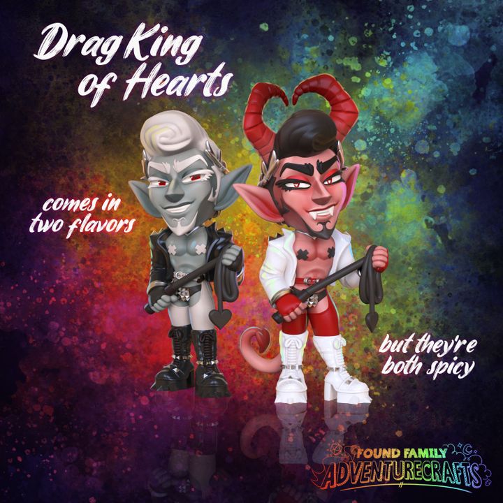 3D Printable Drag King of Hearts - with Elf and Tiefling Variants by ...