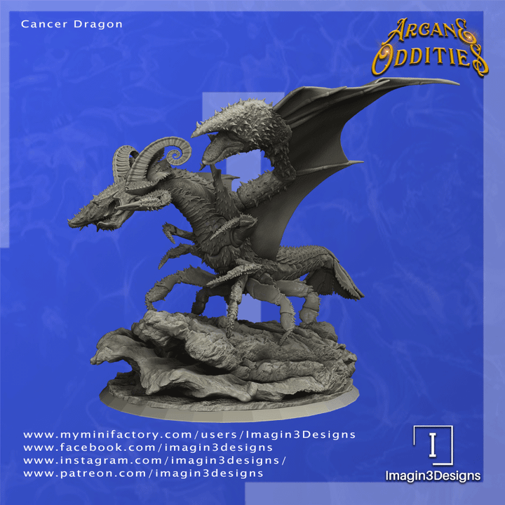 3D Printable Cancer Dragon by Imagin3Designs