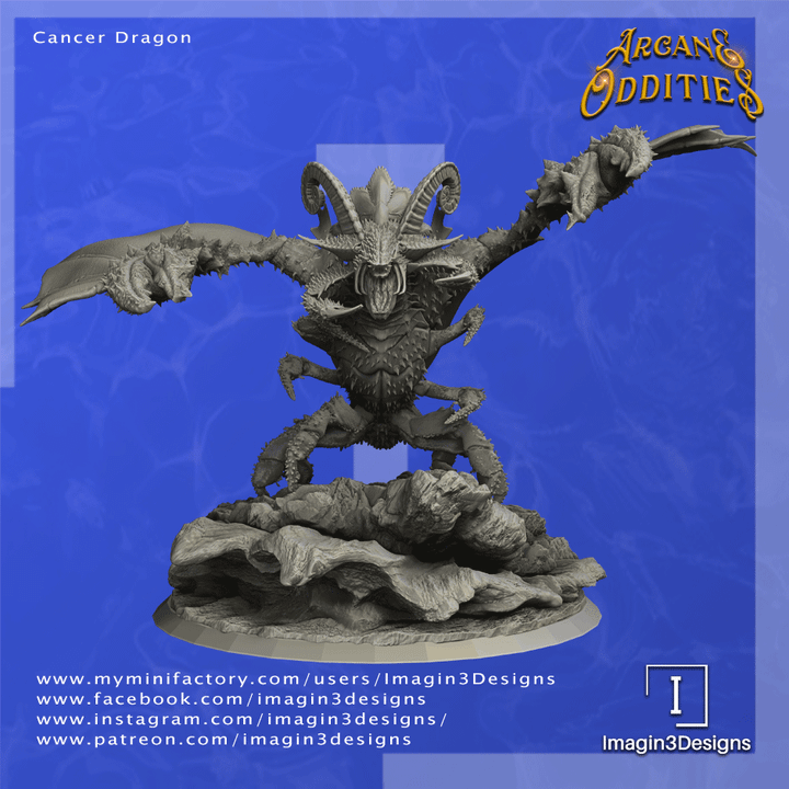 3D Printable Cancer Dragon by Imagin3Designs