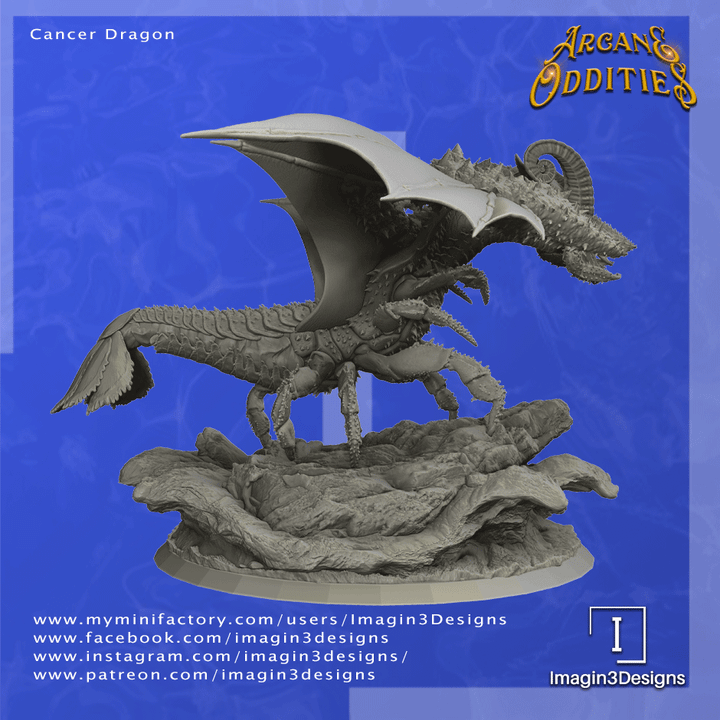 3D Printable Cancer Dragon by Imagin3Designs