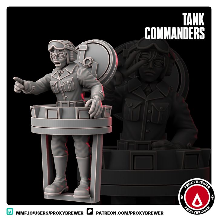 3D Printable Tank Commanders - Female Builder by ProxyBrewer