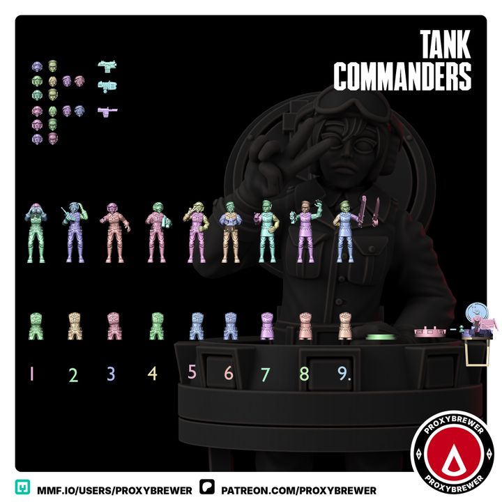 3D Printable Tank Commanders - Female Builder by ProxyBrewer