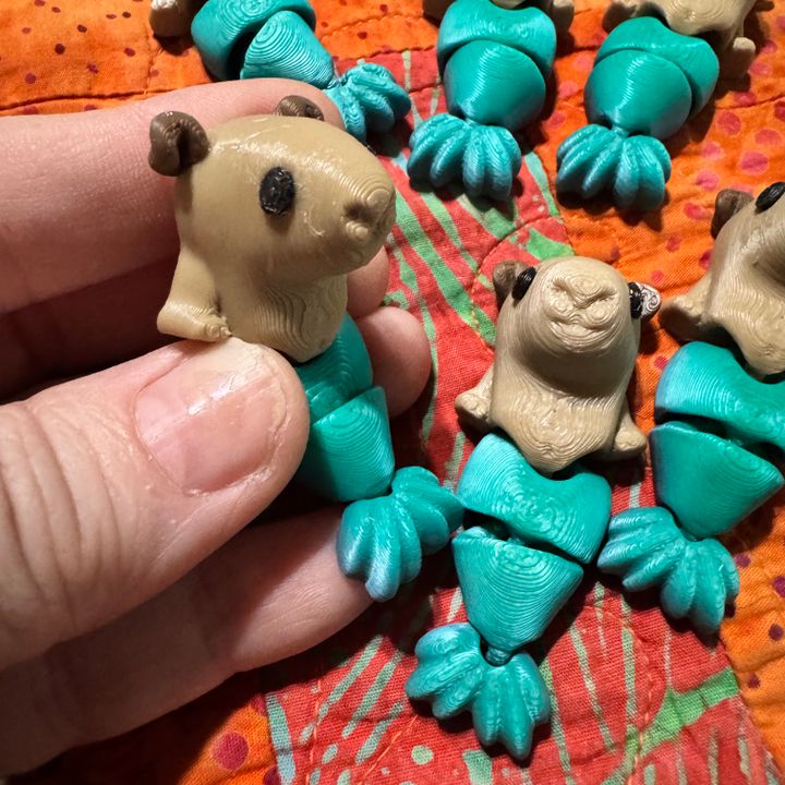 3D Printable Flexi Capybara Mermaid-- No AMS needed, perfect for minis ...