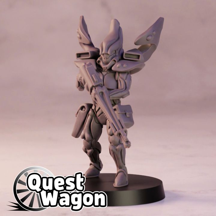 3D Printable Space Elf Squad by QuestWagon