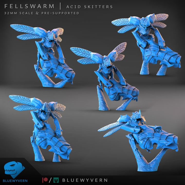 3D Printable Fellswarm - Acid Skitters by BlueWyvern