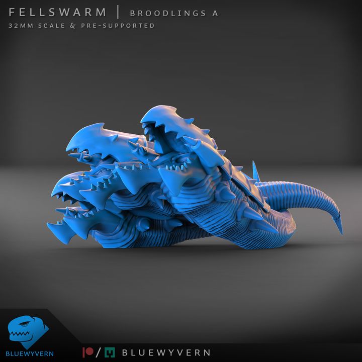 3D Printable Fellswarm - Broodlings A by BlueWyvern