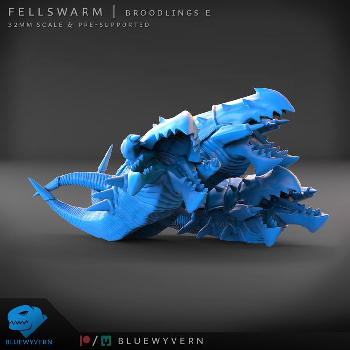 3D Printable Fellswarm - Broodlings E by BlueWyvern