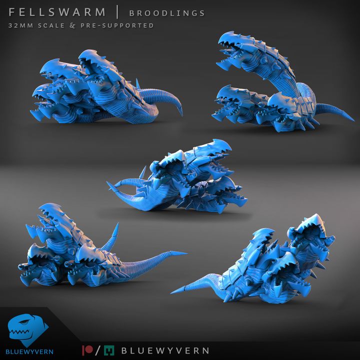 3D Printable Fellswarm - Broodlings by BlueWyvern