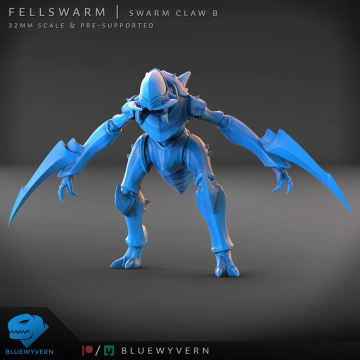 3D Printable Fellswarm - Swarm Claw B by BlueWyvern