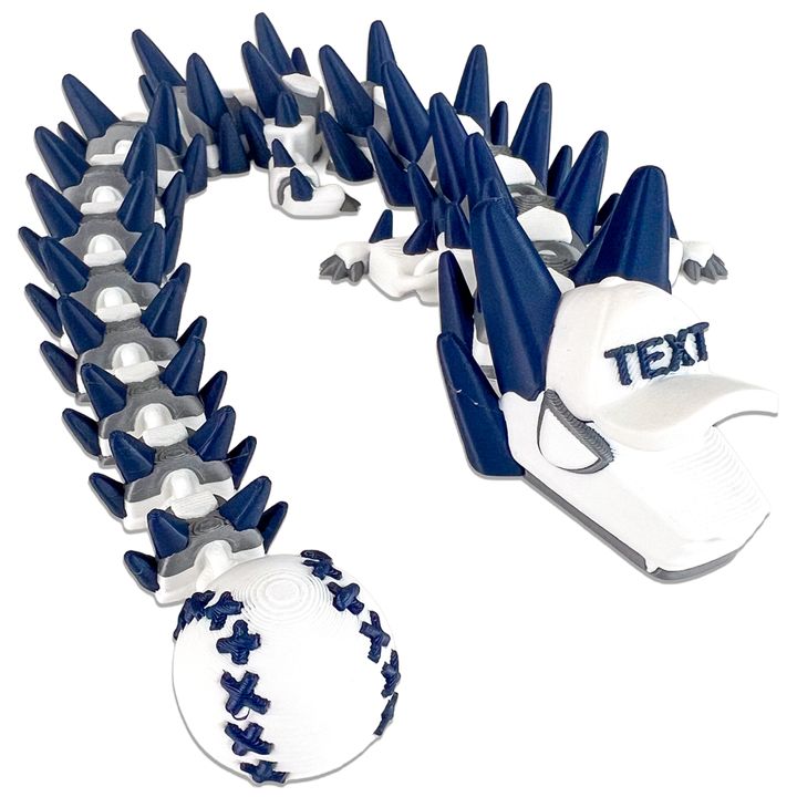 3D Printable Baseball Dragon by Steven Wolf Studio