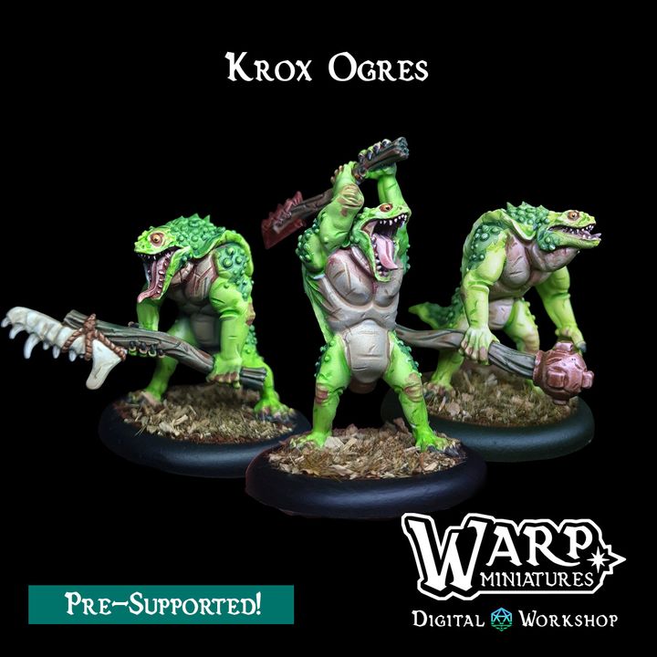 3D Printable Kroc Ogres Pack by Warp Miniatures