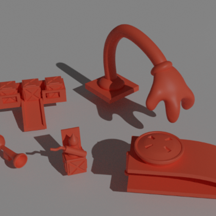 3D Printable Gaslands 20mm (1:64) Scale Clown Weapons Set STL ...
