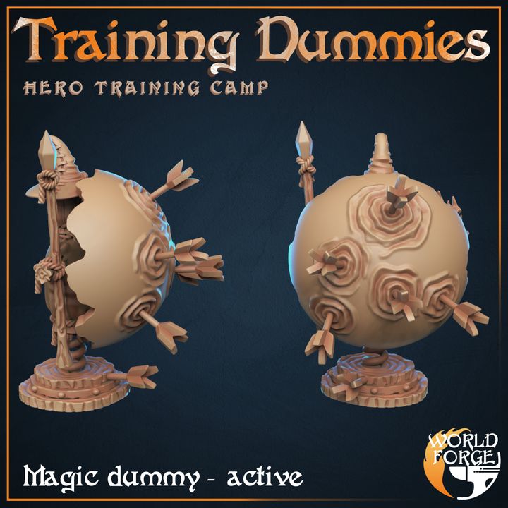 3D Printable Dummies - Hero Training Camp by World Forge Miniatures