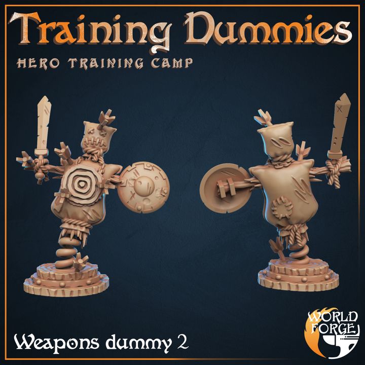 3D Printable Dummies - Hero Training Camp by World Forge Miniatures