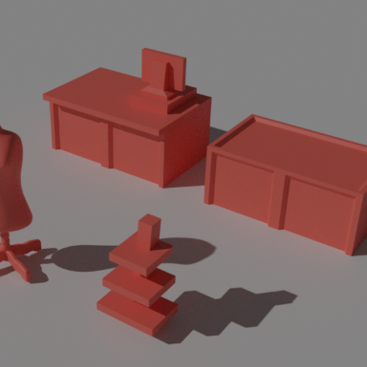 3D Printable Modern 28mm Scale Store Furniture Set STL – Printable ...