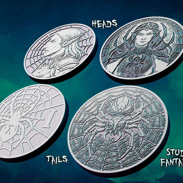 3D Printable Spider Coins by Studio Fantasms