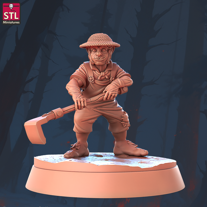 3D Printable Halfling Farm Set by STL Miniatures
