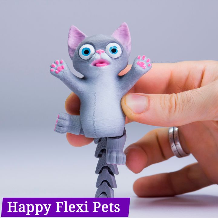 3D Printable Ghost kitty and Boo kitty - print in place toys of ...