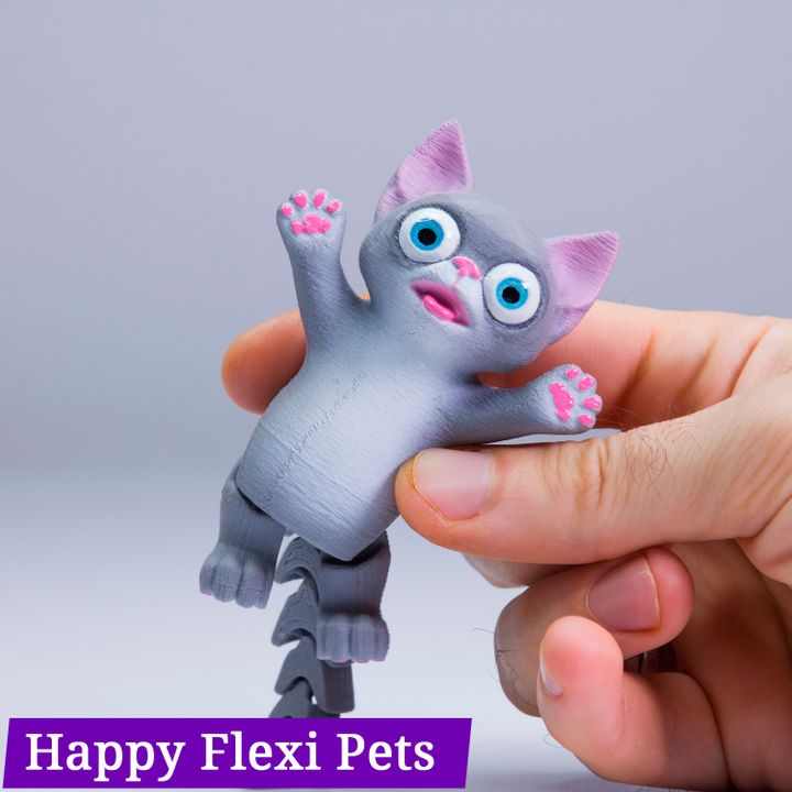 3D Printable Ghost kitty and Boo kitty - print in place toys of ...