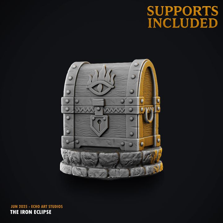 3D Printable Chest - Echo Art - Iron Eclipse by Echo Art Studios