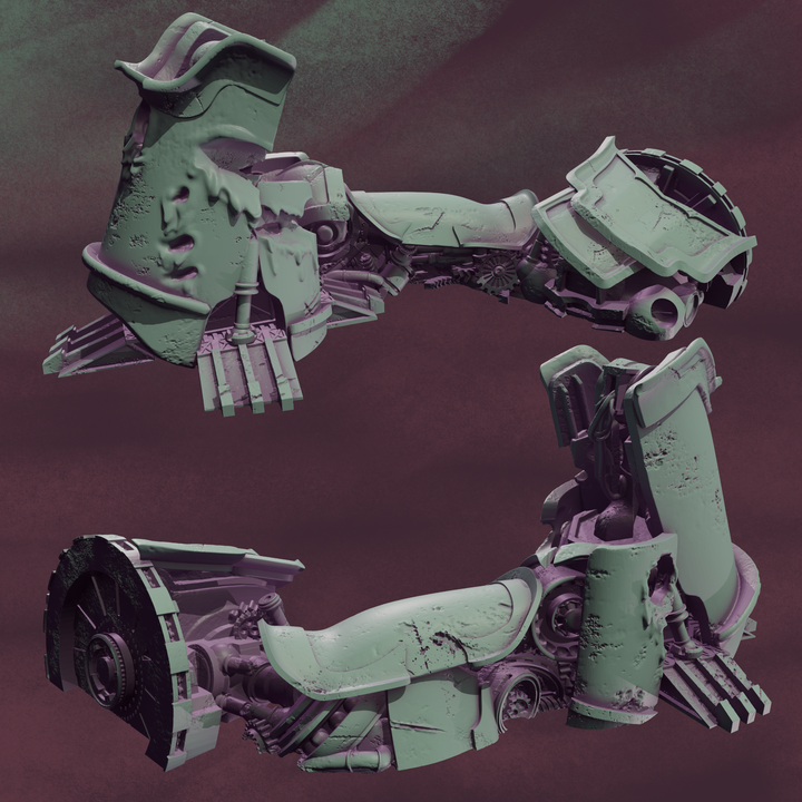 3D Printable Fallen Titan Terrain Pack - June 2025 by EonsOfBattle