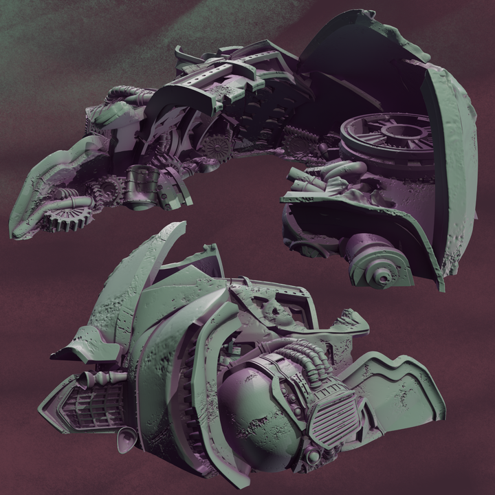 3D Printable Fallen Titan Terrain Pack - June 2025 by EonsOfBattle