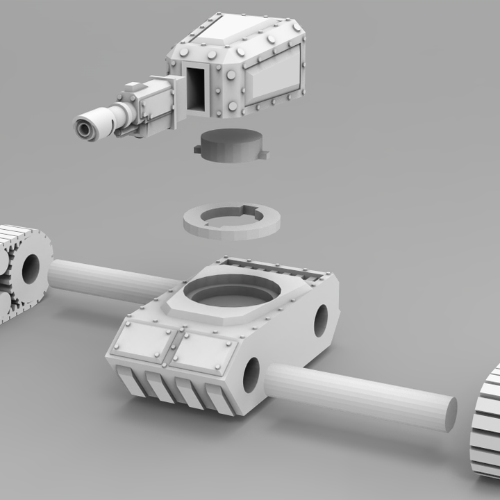 3D Printable Tankette Mk2 by Rogue Sculpts