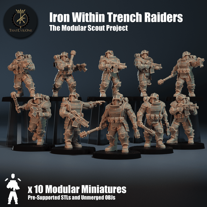 3D Printable Modular Scout Iron Within Trench Raiders - Presupported by ...