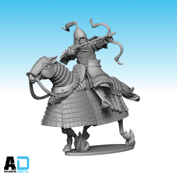 3D Printable Mongol Heavy Cavalry by Wargames Atlantic