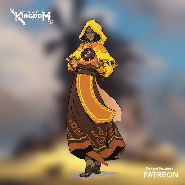 3D Printable Techno-mage with Orb by Fragged Miniatures