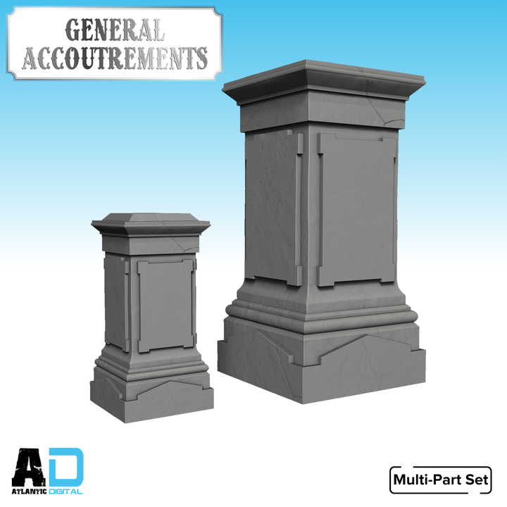 3D Printable Generic plinth for miniature display by Wargames Atlantic