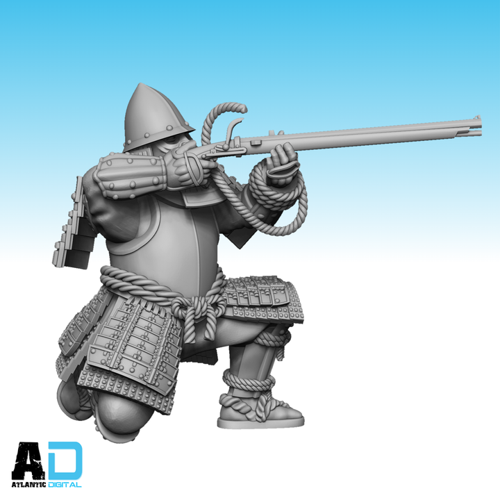3D Printable Samurai in Nanban Do with Tanegashima by Wargames Atlantic