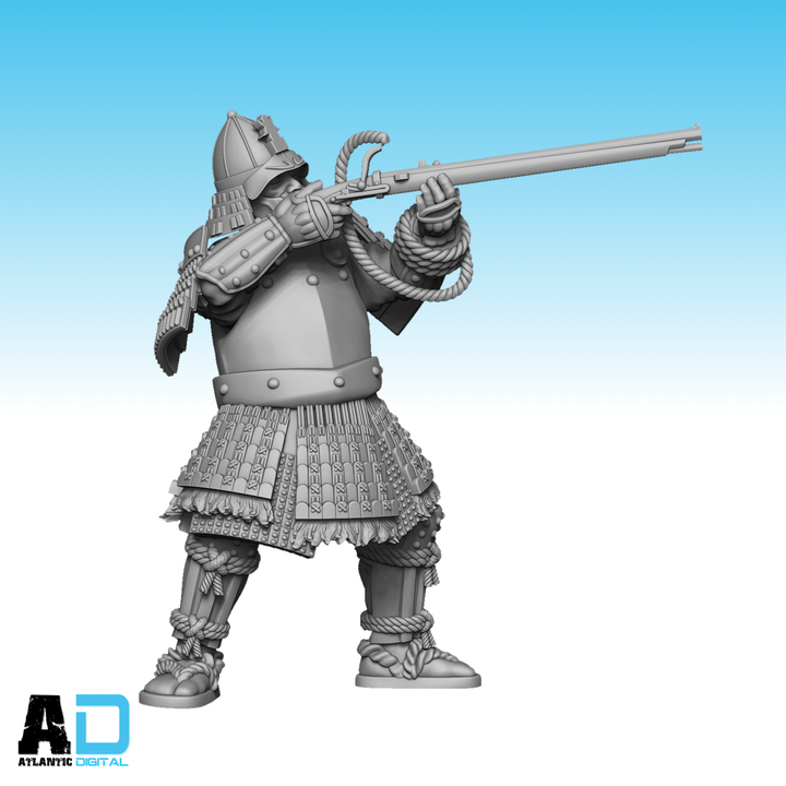 3D Printable Samurai in Nanban Do with Tanegashima by Wargames Atlantic