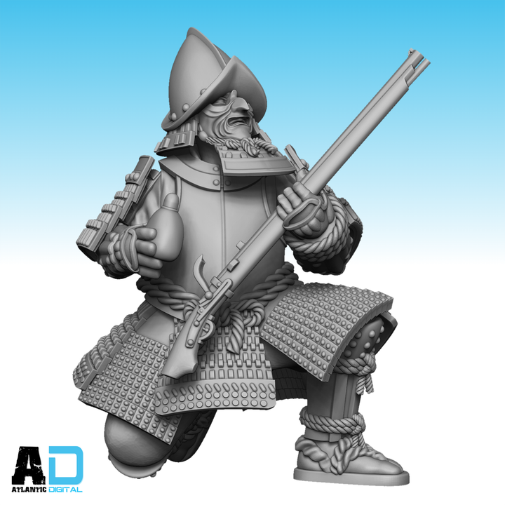 3D Printable Samurai in Nanban Do with Tanegashima by Wargames Atlantic