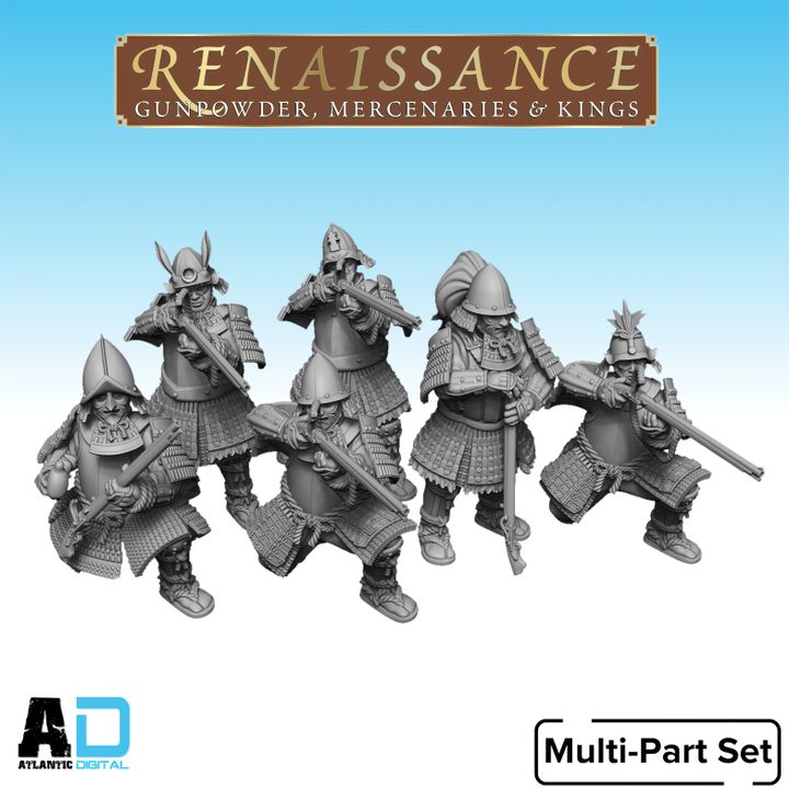 3D Printable Samurai in Nanban Do with Tanegashima by Wargames Atlantic